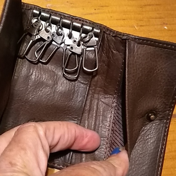 Accessories | Vintage Unisex Brown Leather Key Ring Case | Poshmark